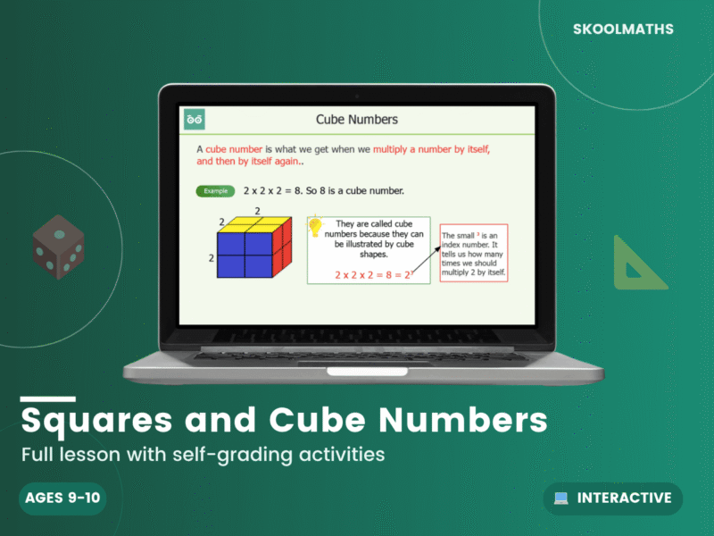Square Numbers And Cube Numbers — Interactive Lesson & Activities (Ages ...