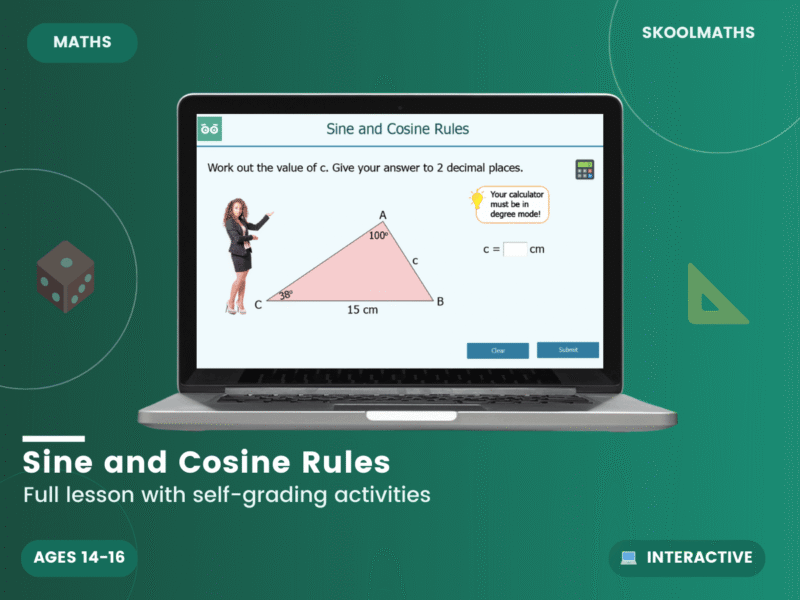 Sine And Cosine Rules — Interactive Lesson (Ages 14–16) – Maths ...