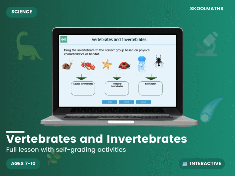 Vertebrates And Invertebrates — Interactive Lesson (Ages 7–10) – Maths ...