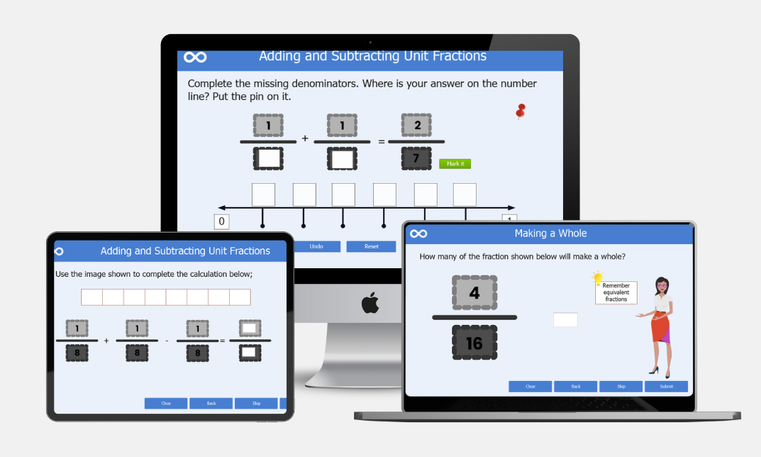 Add and Subtract Unit Fractions
