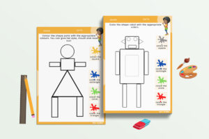 2D Shapes Robot Coloring