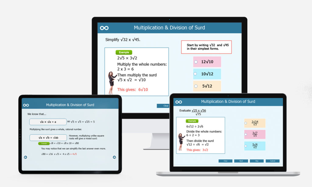 Multiplying and Dividing Surd