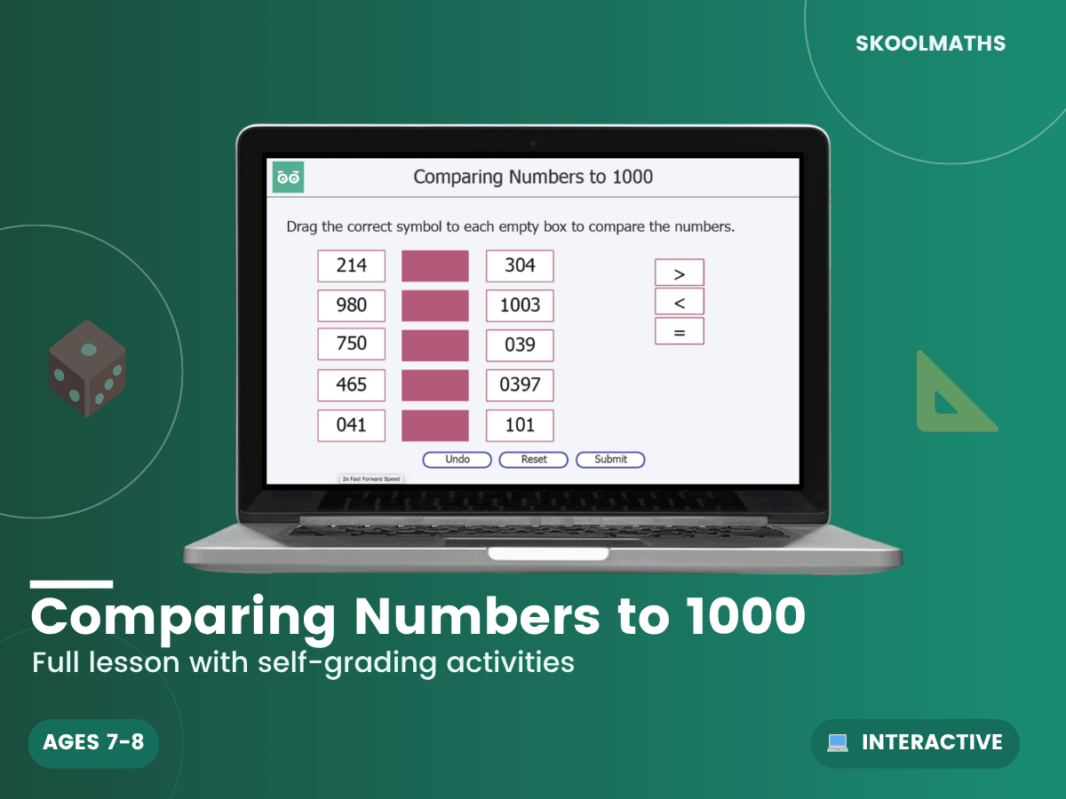 Comparing Numbers To 1000 — Interactive Lesson (Ages 7–8) – Maths ...
