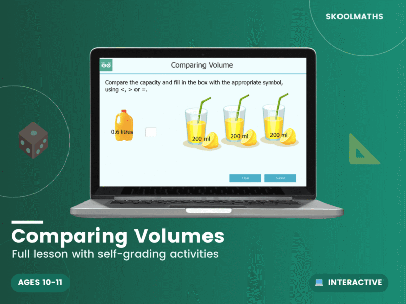 Comparing Volumes — Interactive Lesson (Ages 10–11) – Maths, Science ...