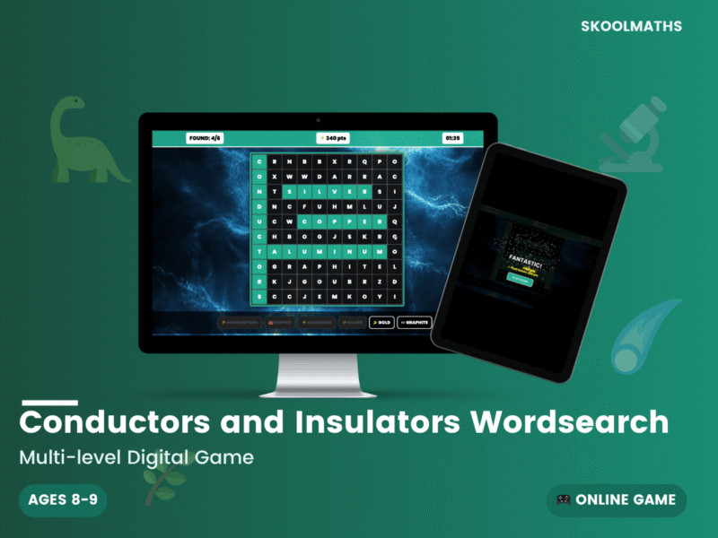 Conductors And Insulators Word Search: Vocabulary Game — Activities ...