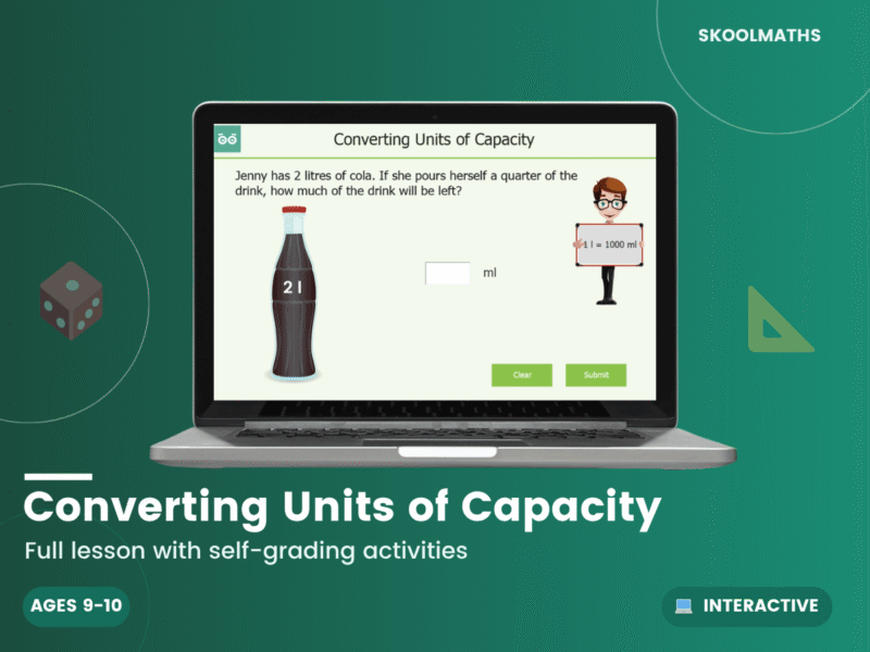 Converting Units of Capacity: Year 5 Maths Interactive Lesson ...