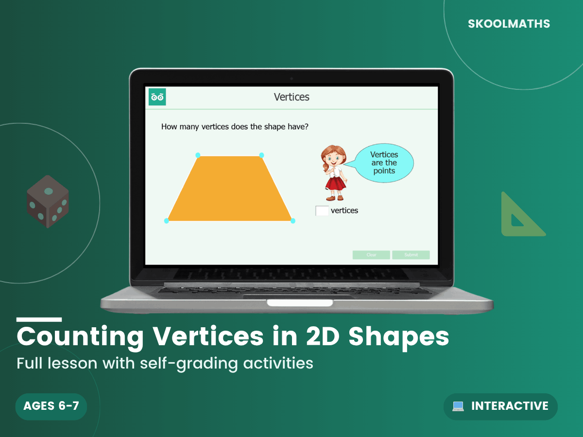Counting Vertices On 2D Shapes: Maths Geometry — Interactive Lesson ...