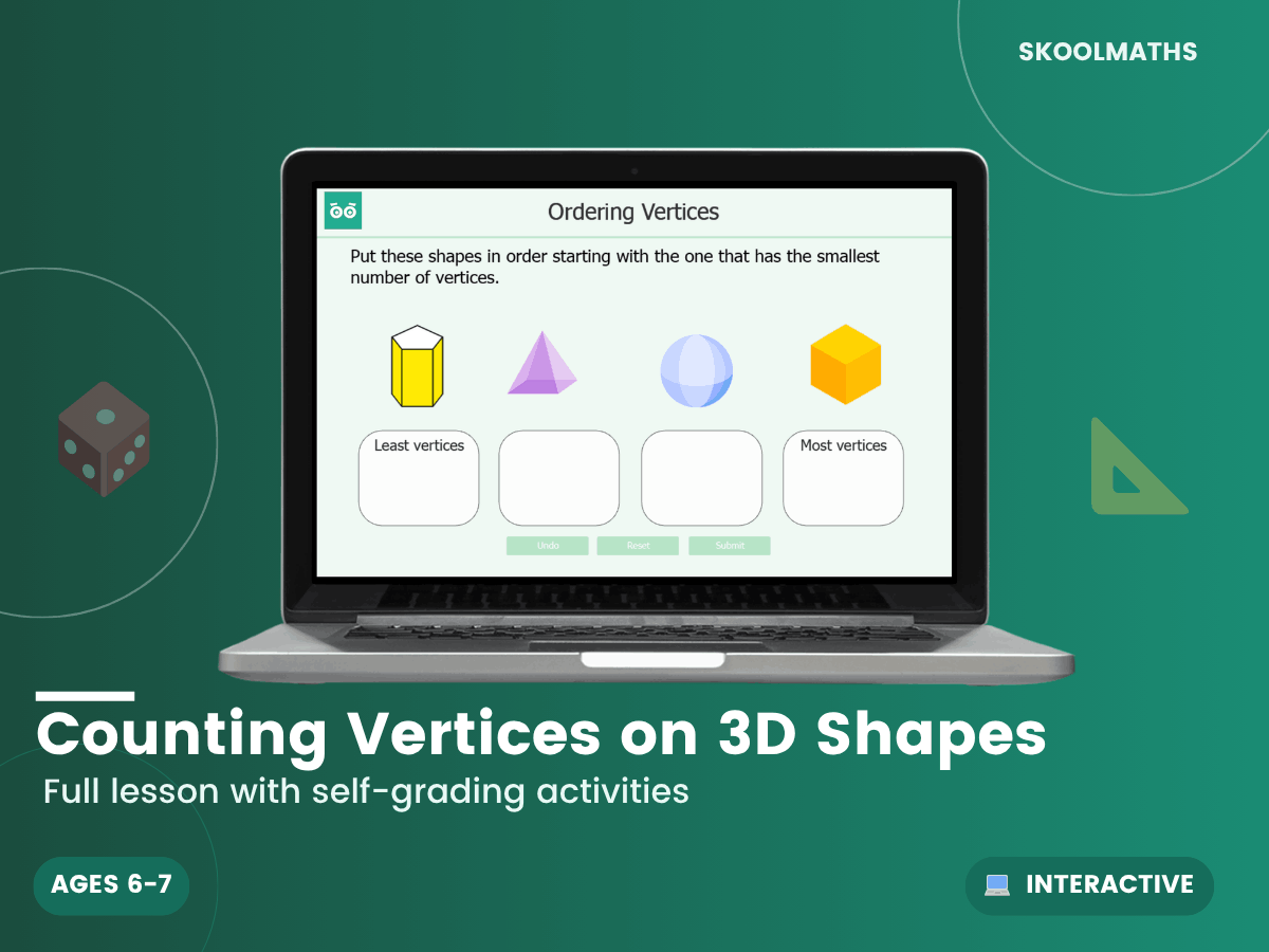 Counting Vertices On 3D Shapes: Maths Geometry — Interactive Lesson ...