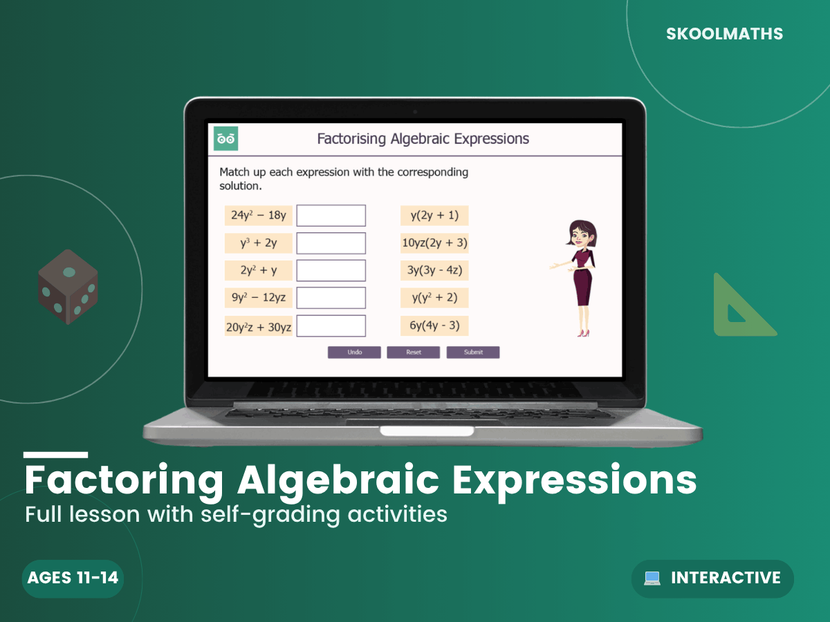 Factorising Algebraic Expressions — Interactive Lesson (Ages 11–14 ...
