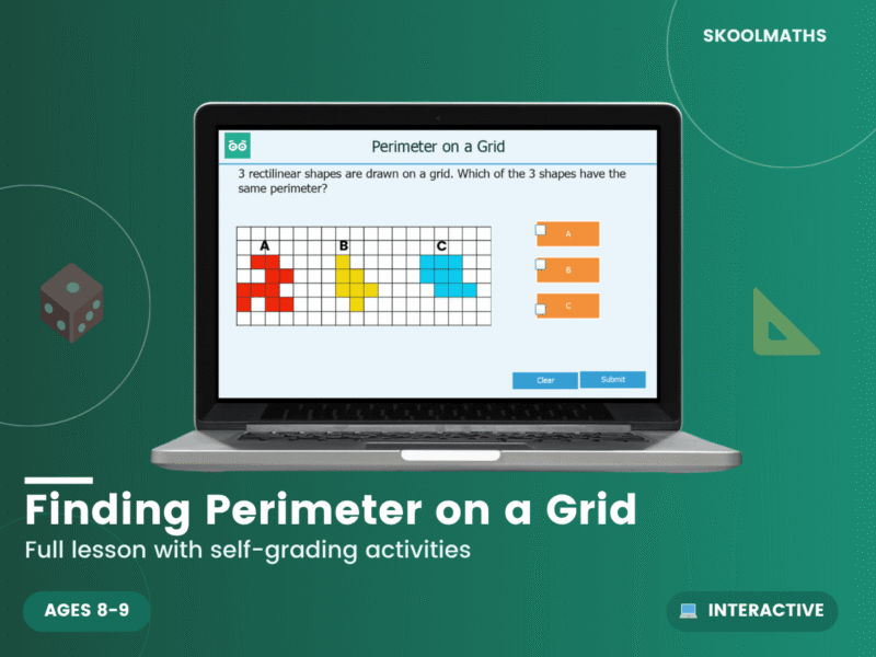 Finding Perimeter On A Grid: Maths Geometry — Interactive Lesson ...