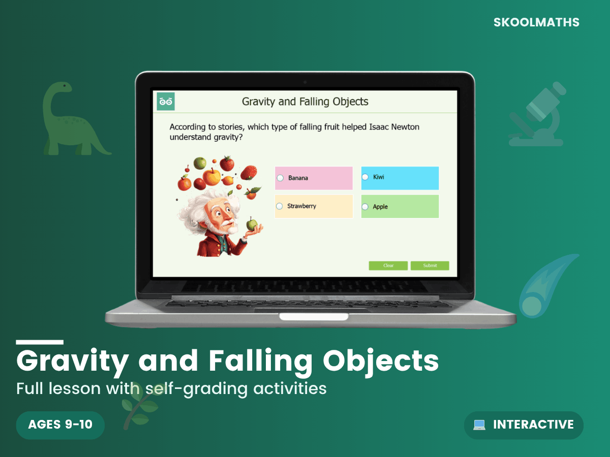 Gravity and Falling Objects: Year 5 Science KS2 Interactive Physics ...