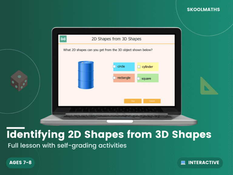 Identifying 2D Shapes From 3D Shapes — Interactive Lesson (Ages 7–8 ...