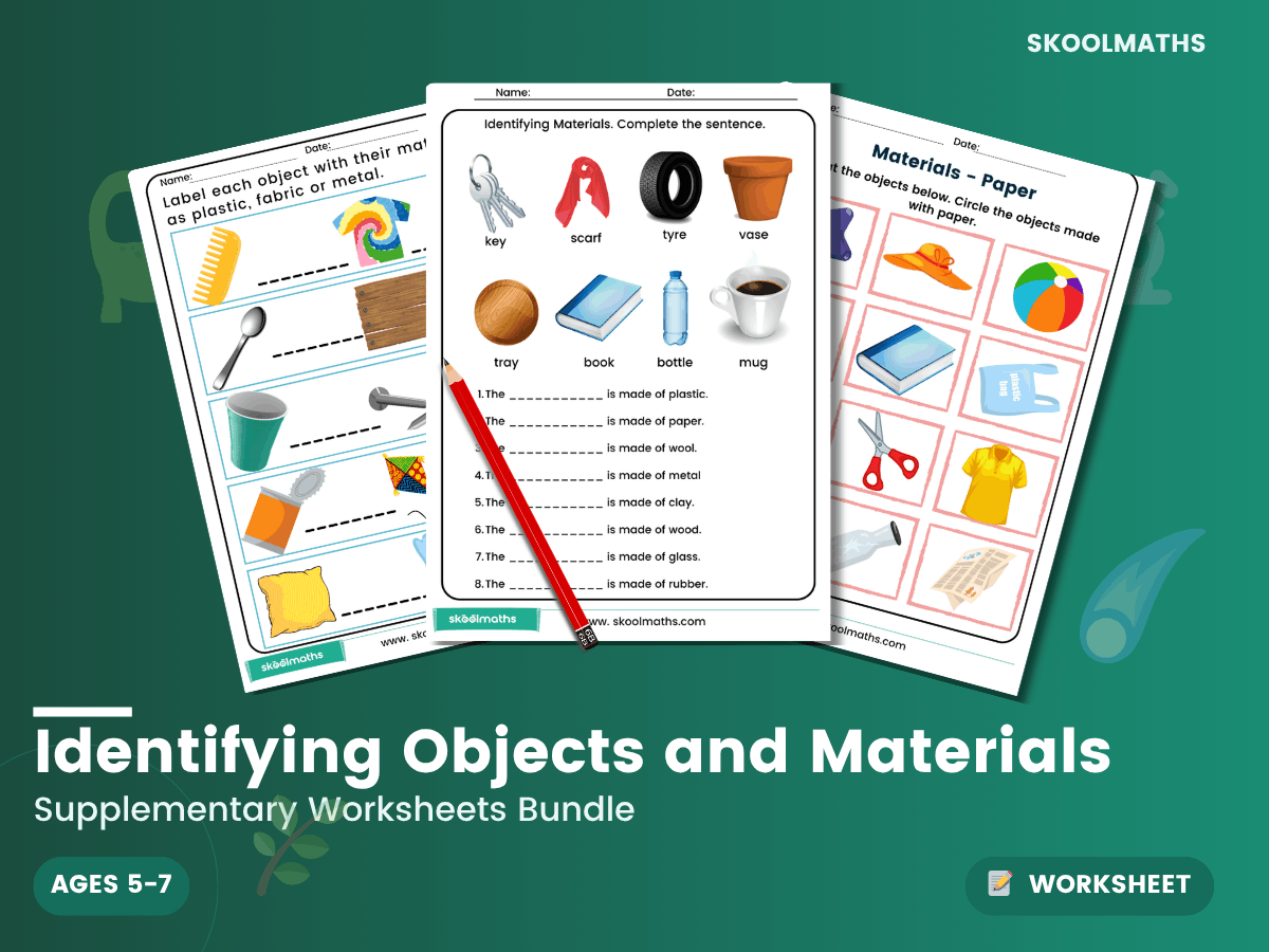 Identifying Objects And Materials — Worksheet (Ages 5–7) – Maths ...