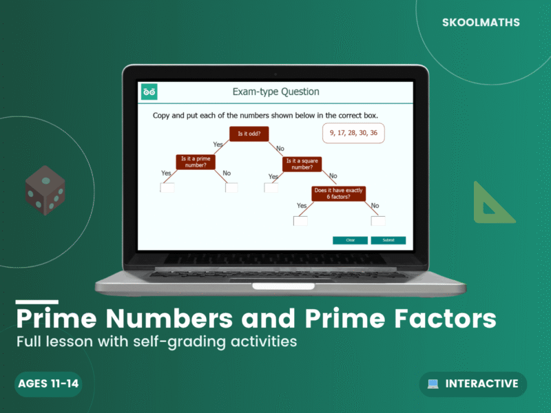 Prime Numbers And Prime Factors — Interactive Lesson (Ages 13–14 ...