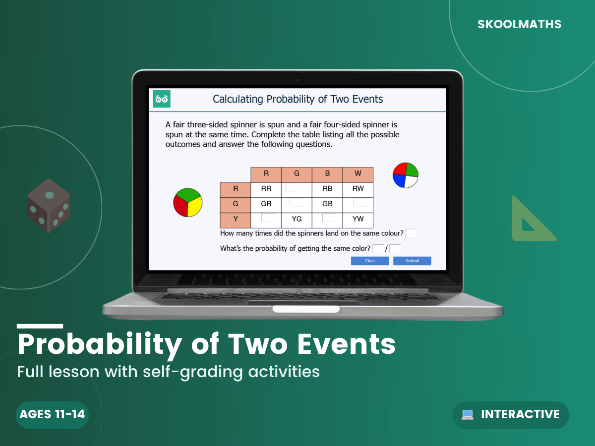 Probability Of Two Events — Interactive Lesson (Ages 11–14) – Maths ...