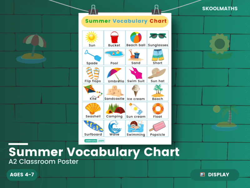 Summer Vocabulary Chart: KS1 & KS2 Seasonal Word Bank and Primary ...
