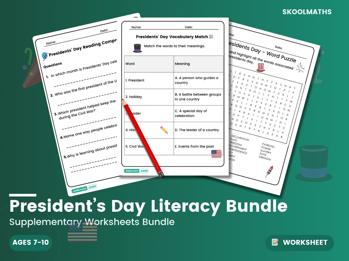 Presidents’ Day Literacy: KS2 English Worksheet Bundle — Reading ...
